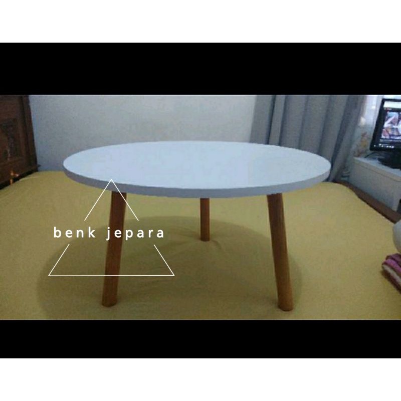 Jual MEJA BULAT MINIMALIS DIAMETER 70CM | Shopee Indonesia