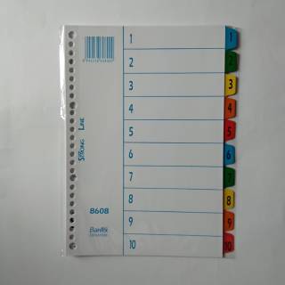 DIVIDER BANTEX A4 10 PAGES 6050 / BINDER A4 BANTEX / PEMBATAS FILE ...