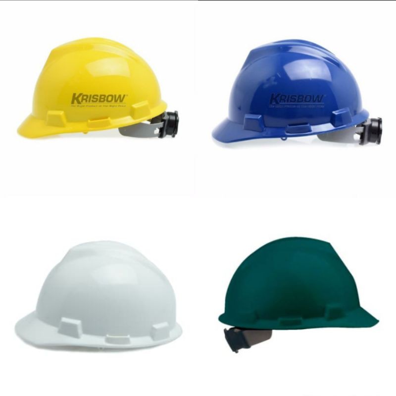 Jual Krisbow Brim Helm proyek - helm kerja - helm safety Hdpe | Shopee ...