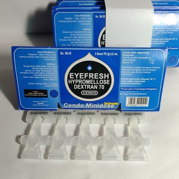 Jual EYEFRESH Cendo Minidose " harga per/cover/strip isi 5 botol PE ...