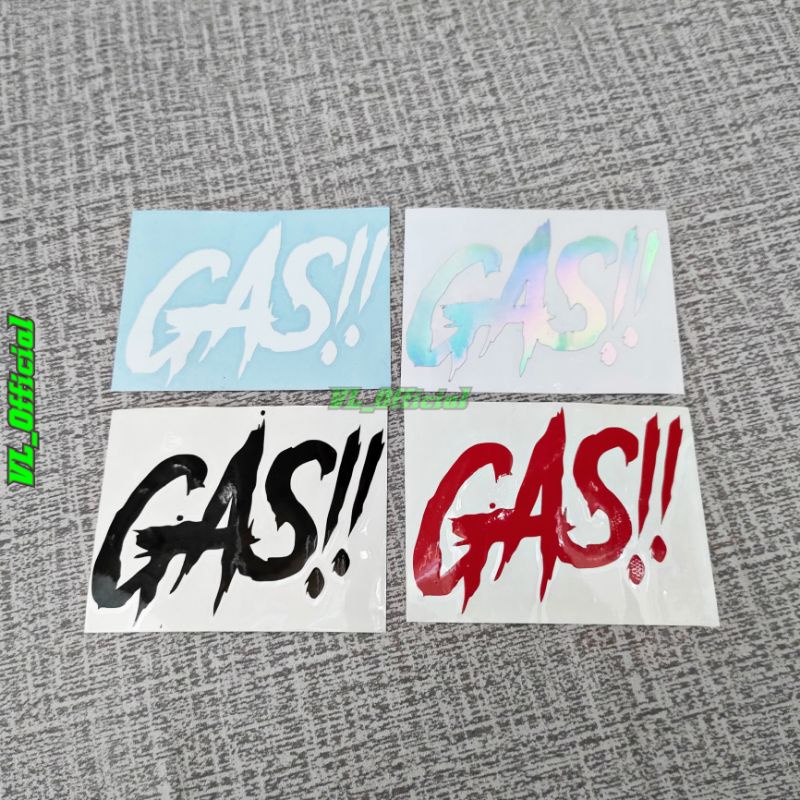 Jual sticker gas hitam putih merah hologram stiker gas | Shopee Indonesia