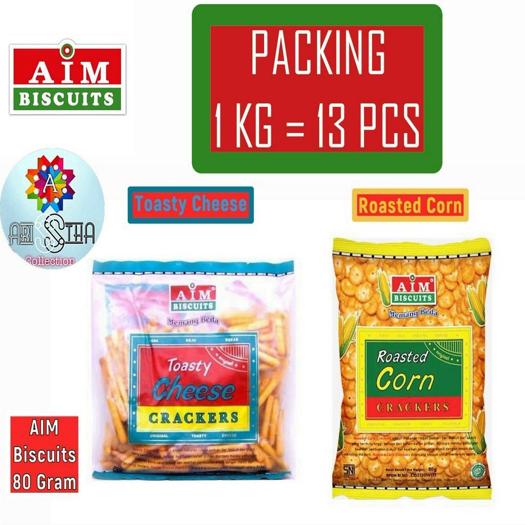 Jual AIM BISCUITS 80 Gram - ROASTED CORN - TOASTY CHEESE - | Shopee ...