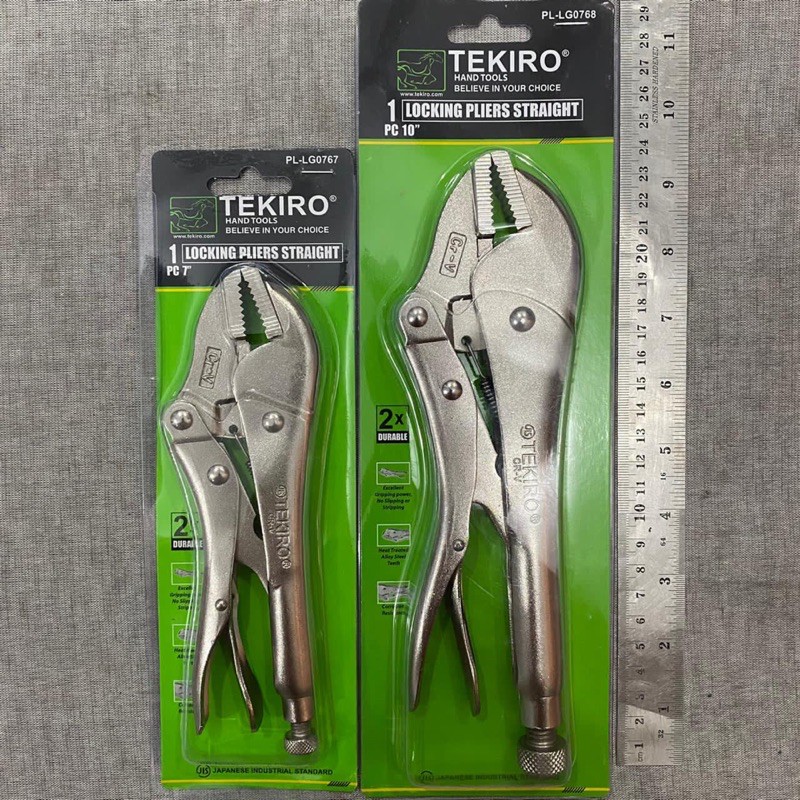 Jual Tang buaya / tang sekrup besar / Tekiro locking pliers straight 7 ...