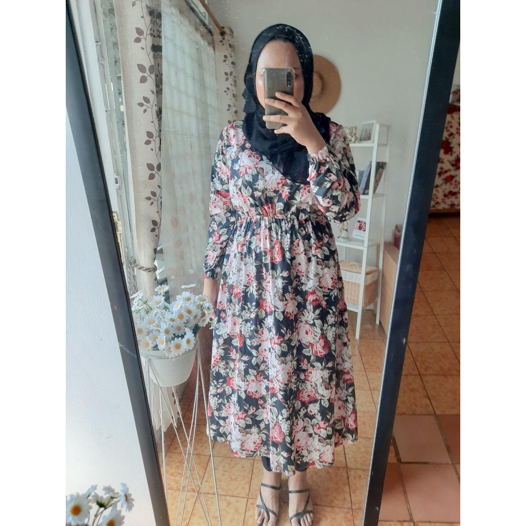 Jual SOPHIA DRESS (Dress bunga bunga) | Shopee Indonesia