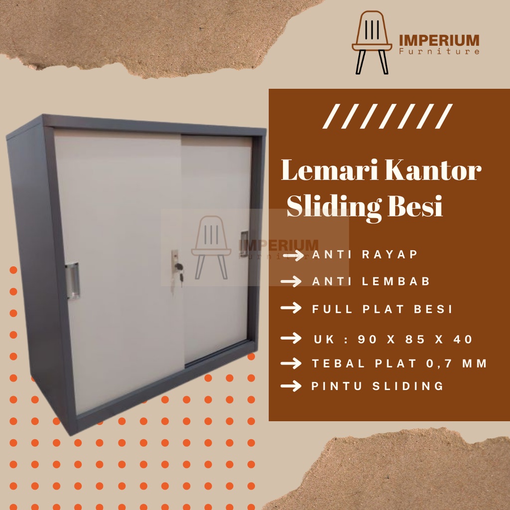 Jual Lemari File Sliding Pendek / Lemari Arsip Sliding Besi / Lemari ...