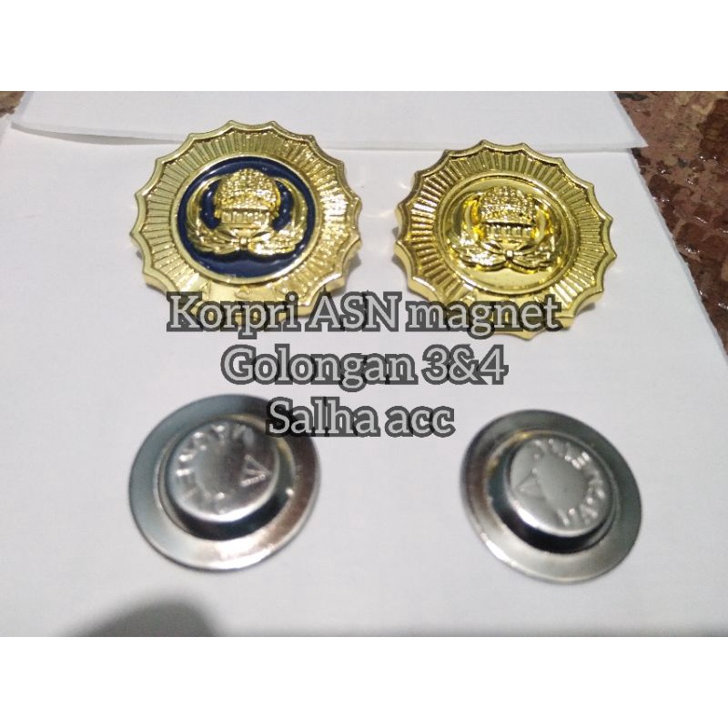 Jual pin bross pin korpri ASN magnetic gol. III&IV tebal Indonesia ...