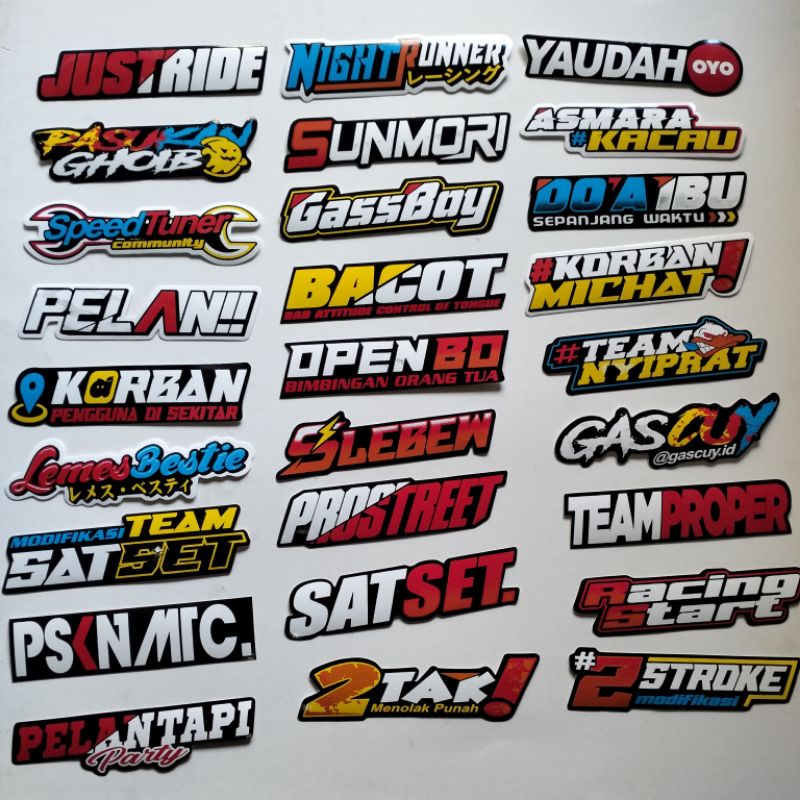 Jual Stiker Print Logo Racing (Sudah di Potong) | Shopee Indonesia