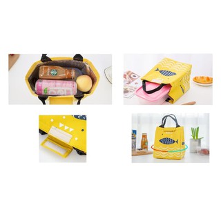 Jual Tas Bekal Thermal Insulated Panas Motif Print Kartun Bahan Oxford ...