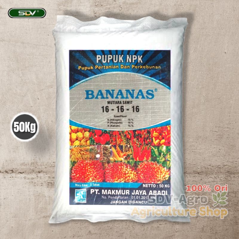Jual Pupuk NPK Bananas 16-16-16 Mutiara Biru Untuk Berbagai Jenis Tanaman 50 Kg | Shopee Indonesia
