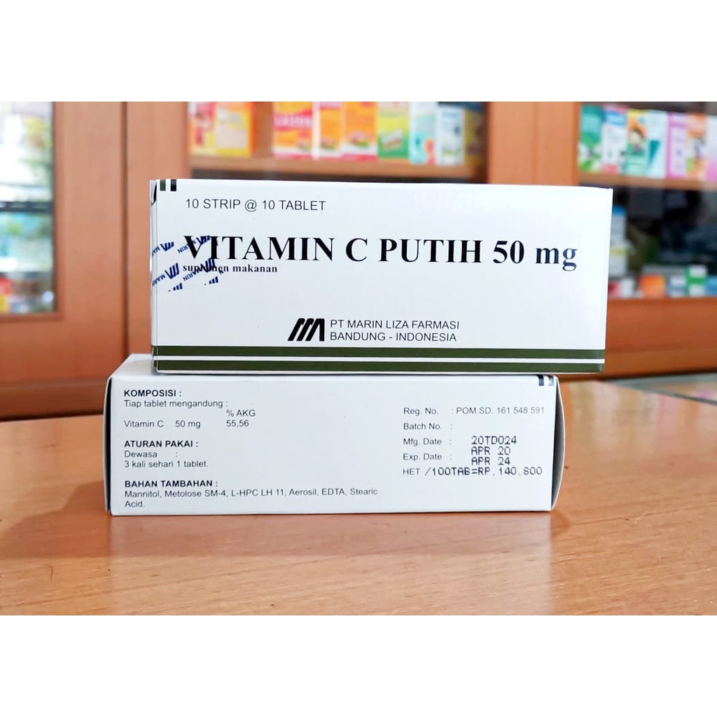 Jual Vitamin C 50 mg Box 100 Tablet | Shopee Indonesia