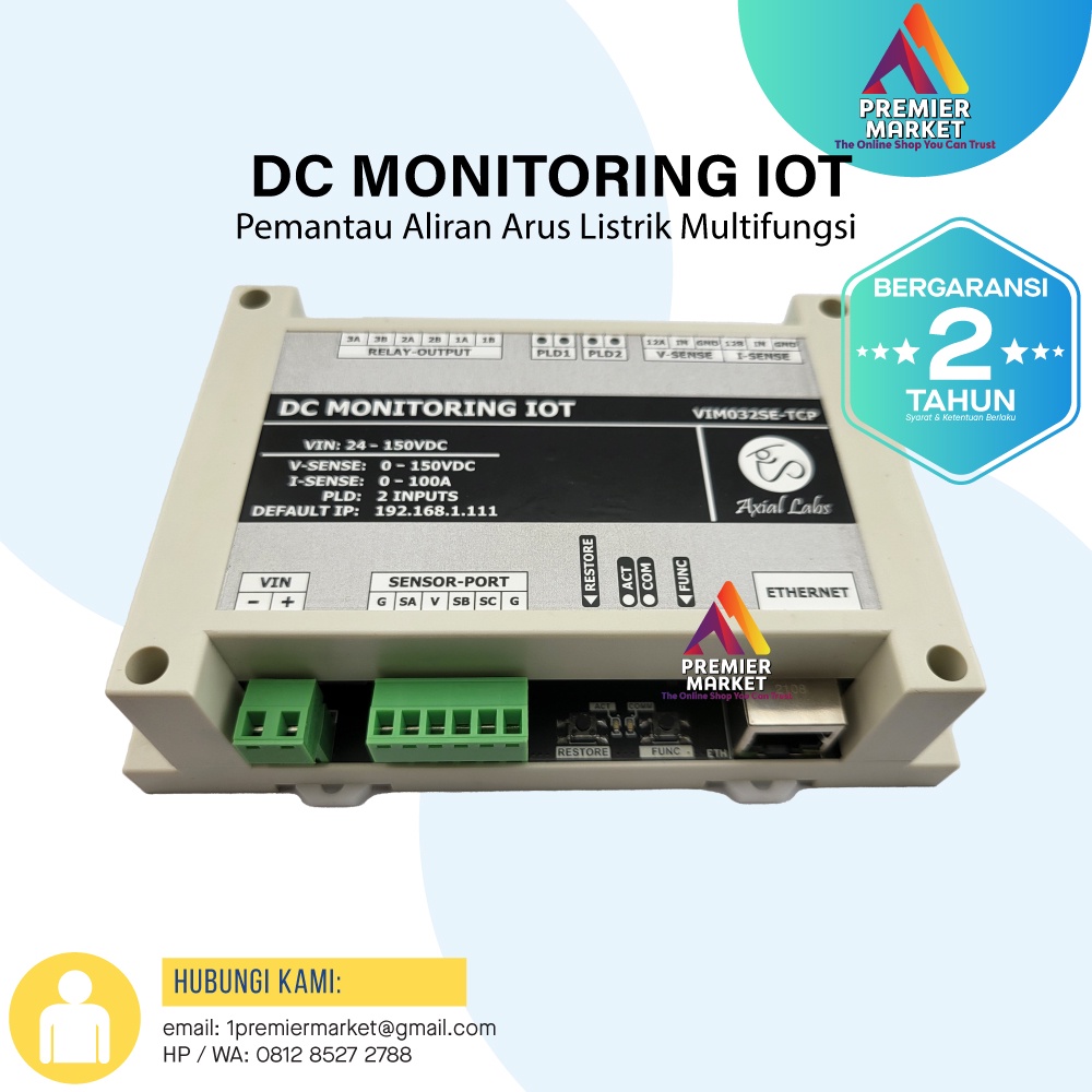 Jual DC Monitoring IOT - Pemantau Aliran Arus Listrik Multifungsi ...