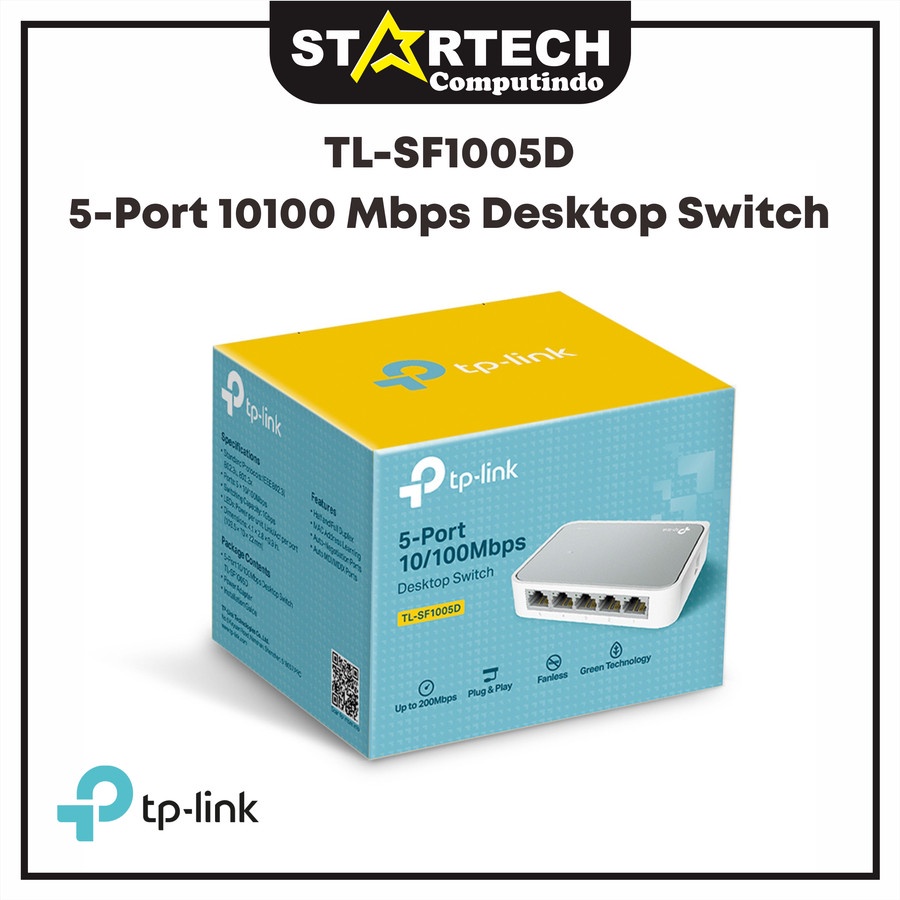 Jual TP-LINK TL-SF1005D 5-Port 10/100Mbps Desktop Switch - White ...