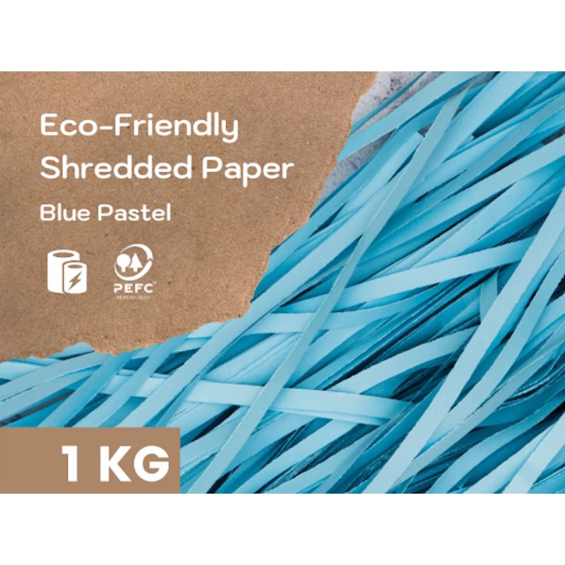 Jual Eco Friendly Blue Shredded Paper / Kertas Serut Biru (per 1Kg ...