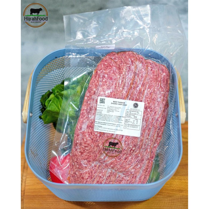 Jual Smoked Beef Rasher / Beef Bacon Slice / Daging Sapi Asap (Qty. 500 ...