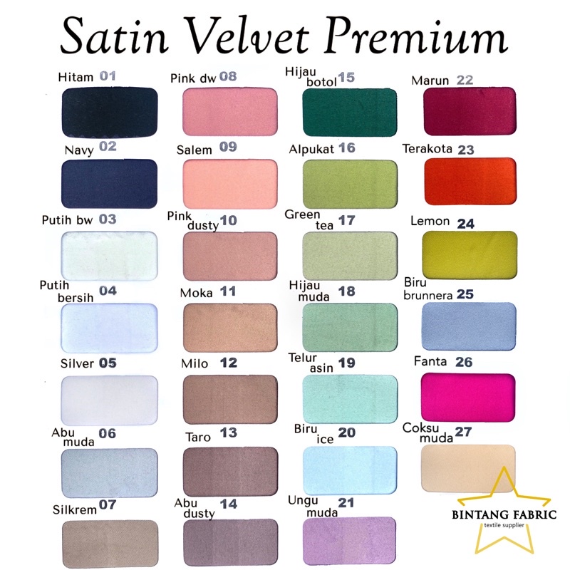 Jual Bahan Kain Satin Velvet Premium per 0.5 meter | Shopee Indonesia