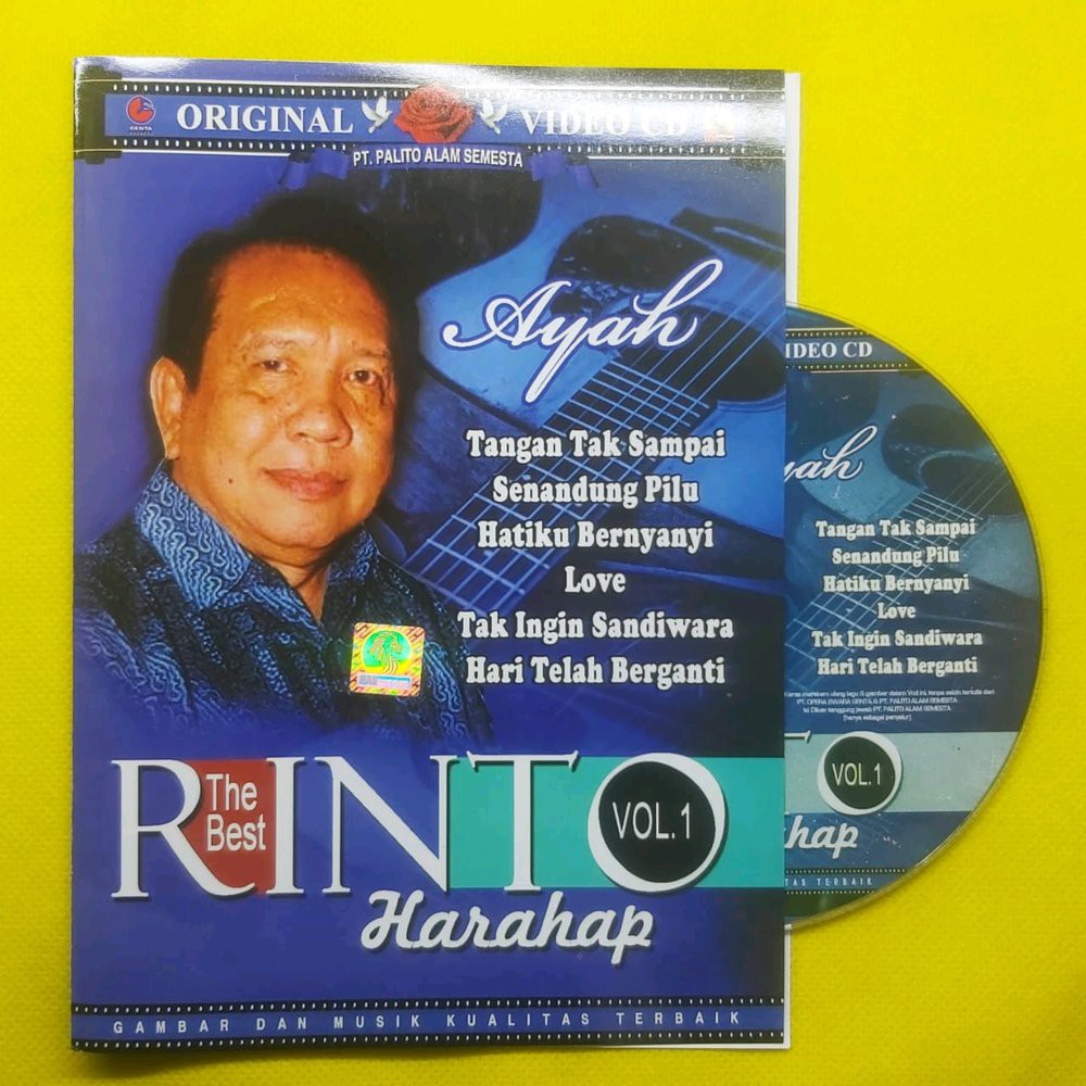 Jual kaset Video VCD original Lagu Terbaik The Best RINTO HARAHAP Vol 1 | Shopee Indonesia