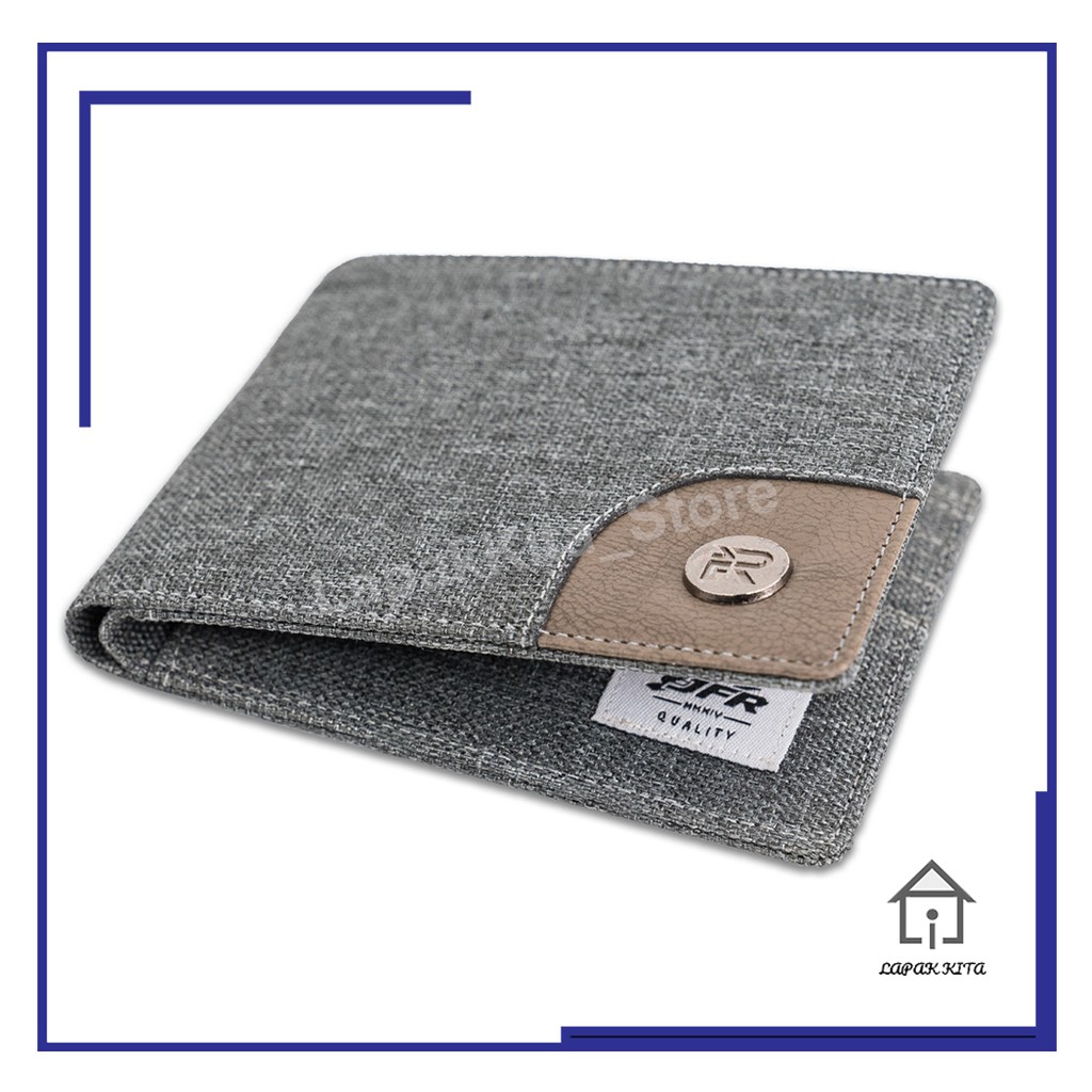 Dompet Pria /Dompet Cowo Bahan Kulit Canvas JSHOP-02 Abu-Abu | Shopee ...