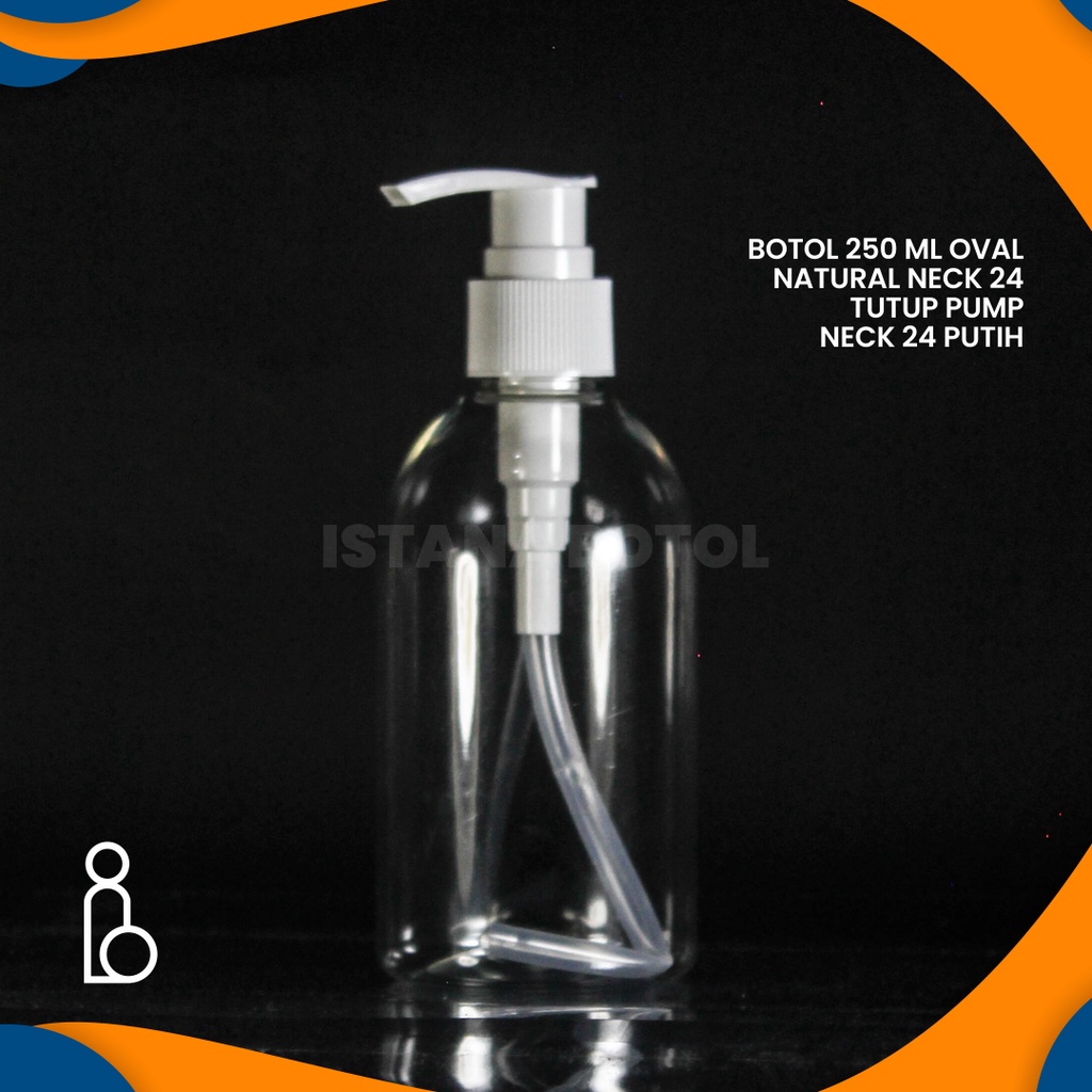 Jual BOTOL PUMP 250ML OVAL / BOTOL PLASTIK 250 ML PUMP OVAL TUTUP PUMP Indonesia|Shopee Indonesia