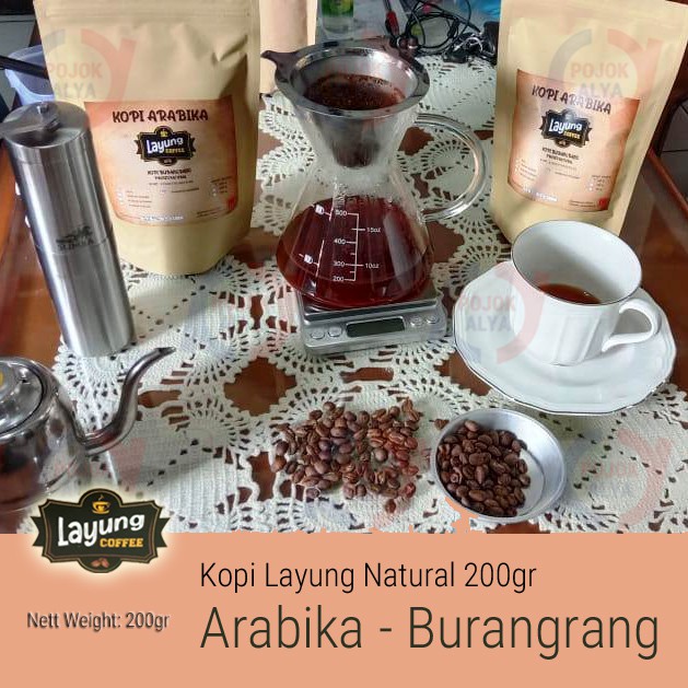 Jual Biji Kopi Layung Natural 200gr, Kopi arabika roasted dari ...