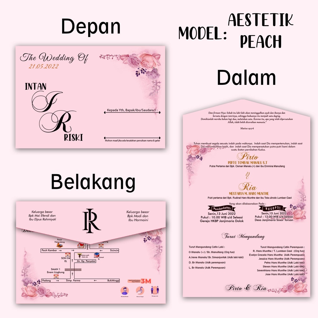 Jual UNDANGAN MODEL AMPLOP ESTETIK | Shopee Indonesia