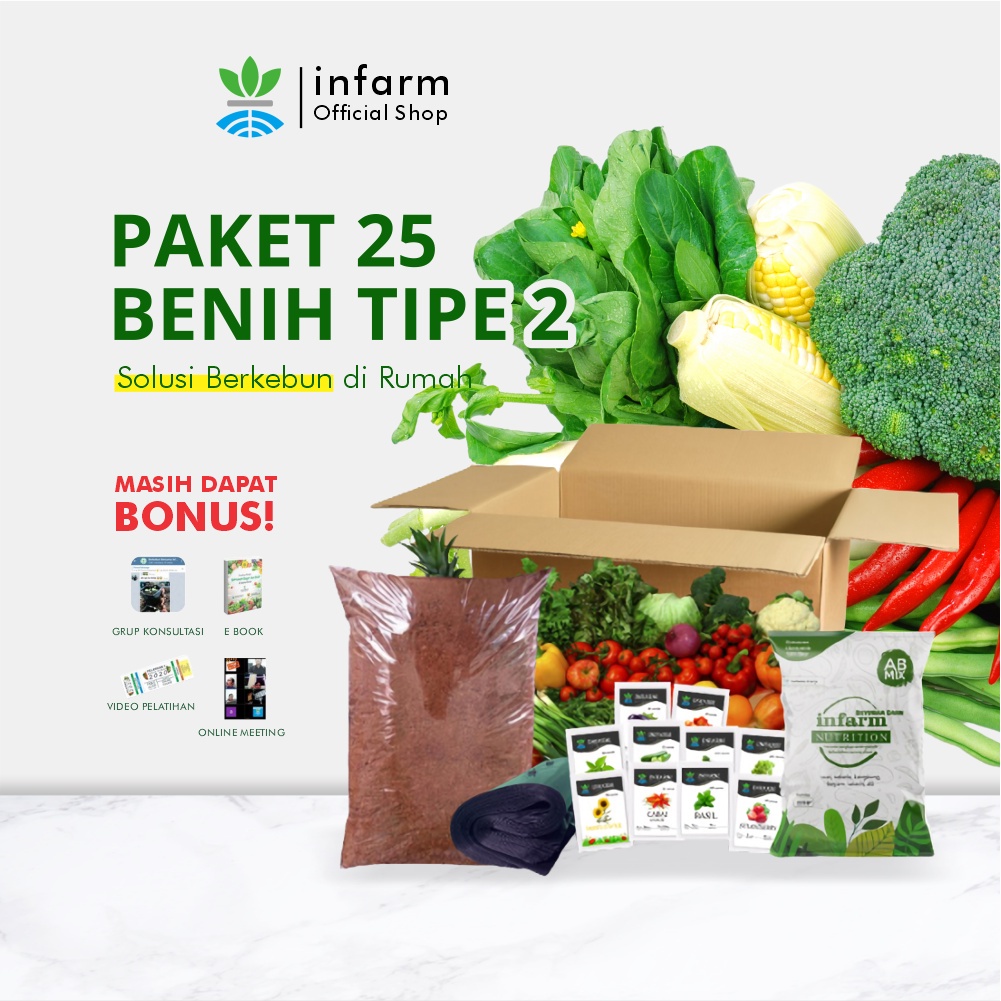 Jual INFARM - Paket 25 Macam Benih Tanaman Sayuran Buah Bunga Tipe 2 ...