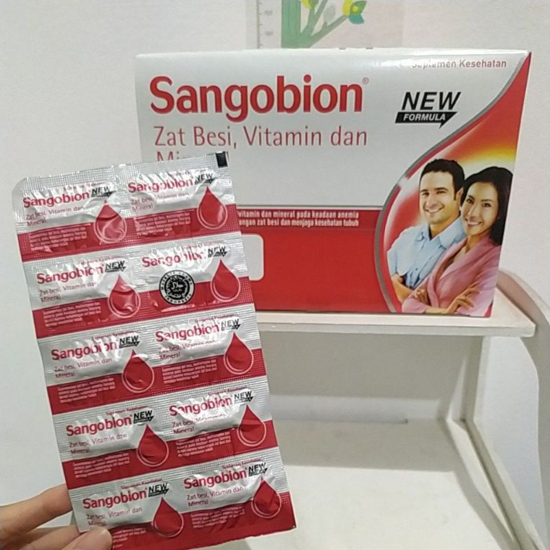 Jual SANGOBION penambah darah anemia isi 10 kapsul | Shopee Indonesia