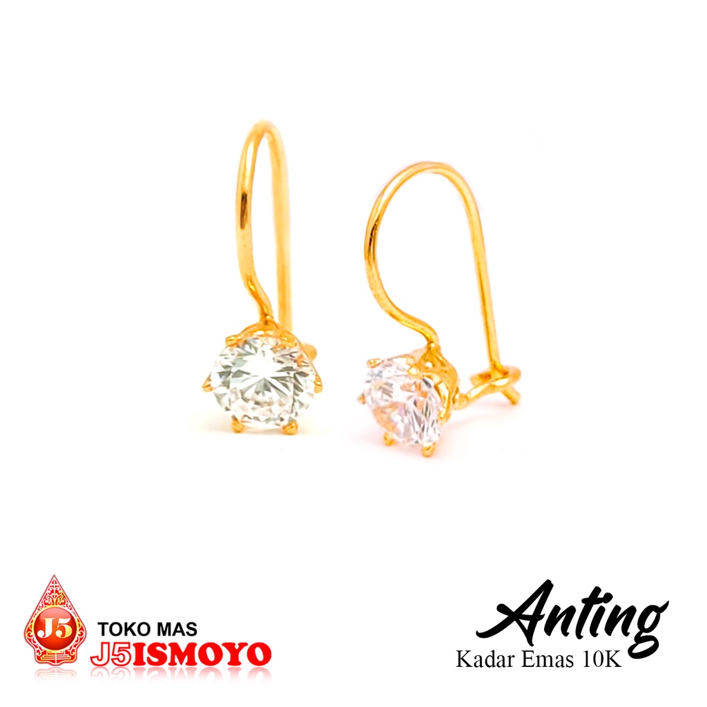 Jual Anting Emas 10 karat Dewi Batu Terbaru J5 Ismoyo | Shopee Indonesia