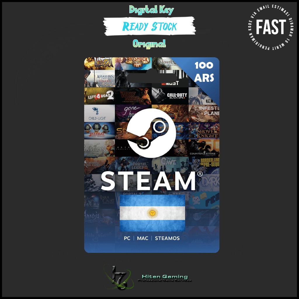 Jual Steam Wallet Card Argentina ARS [Digital Code] | Shopee Indonesia