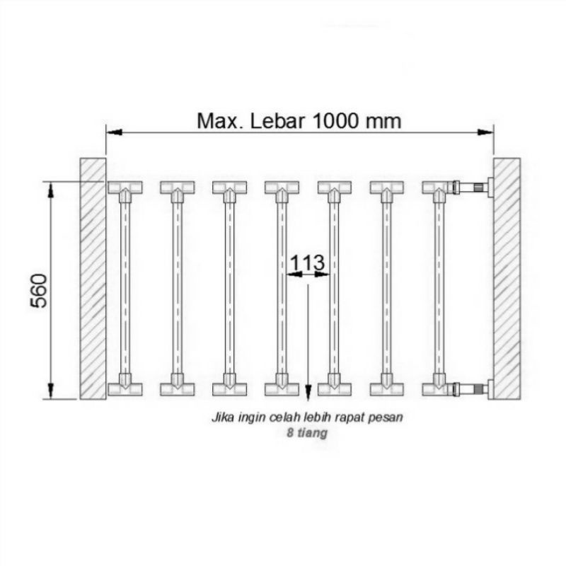 Jual pagar bayi 7 - 9 tiang pvc baby gate baby fence | Shopee Indonesia