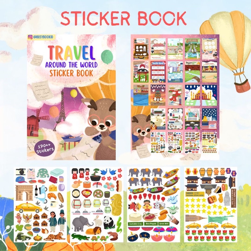 Jual TRAVELLING STICKER BOOK / BUKU STIKER ANAK | Shopee Indonesia