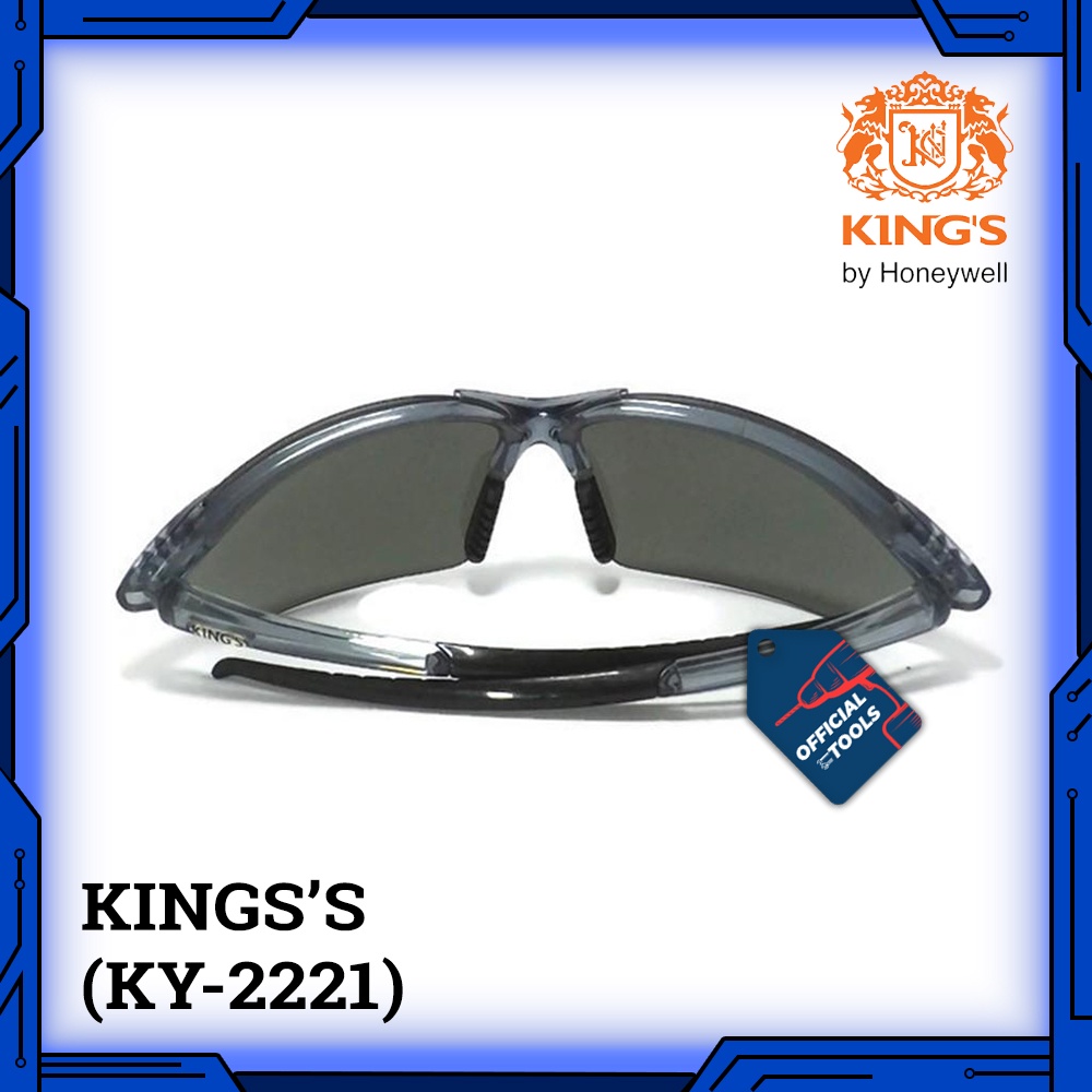 Jual Kacamata Safety King’s KY715 Mirror Smoke Safety Glasses | Shopee ...