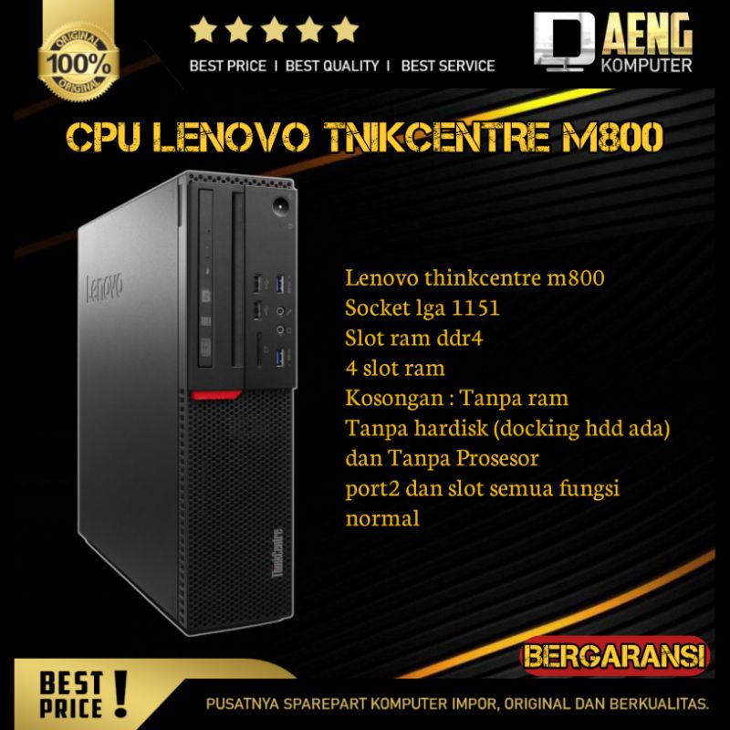 Jual Cpu PC Komputer Mini Lenovo ThinkCentre M800 gen 6 socket 1151 DDR4 Kosongan Mulus like new ...