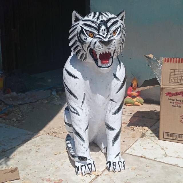 Jual Patung macan duduk ukuran 60cm | Shopee Indonesia