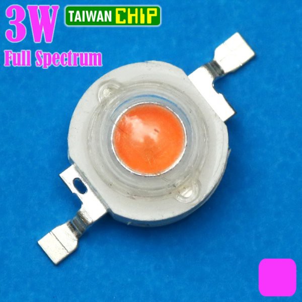 Jual Led HPL Epistar 3 Watt 400NM 840NM PINK LED FULL SPECTRUM TANAMAN ...