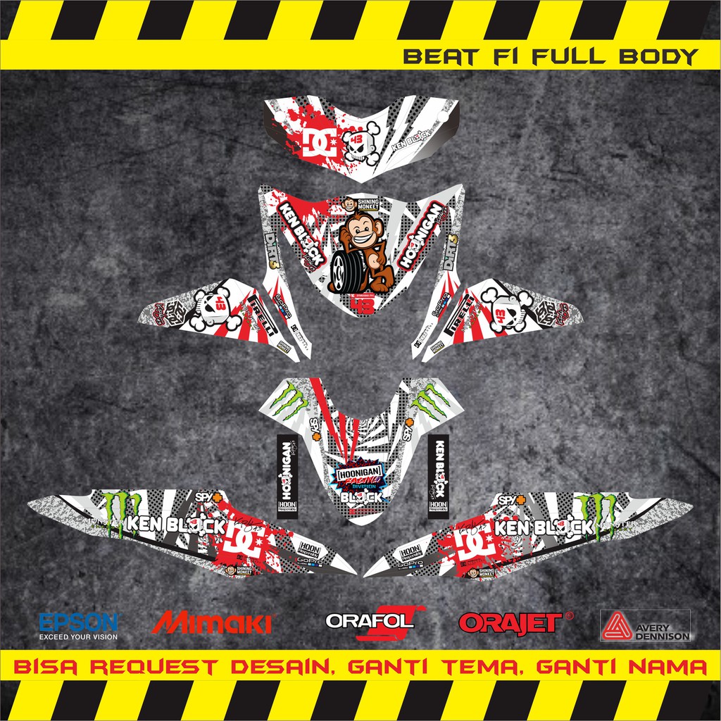 Jual STIKER DECAL BEAT FI FULLBODY KEN BLOCK | Shopee Indonesia