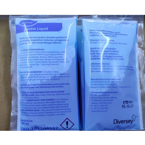Jual Diversey Nobla Liquid Multi Purpose Cleaner / Pembersih Serbaguna ...