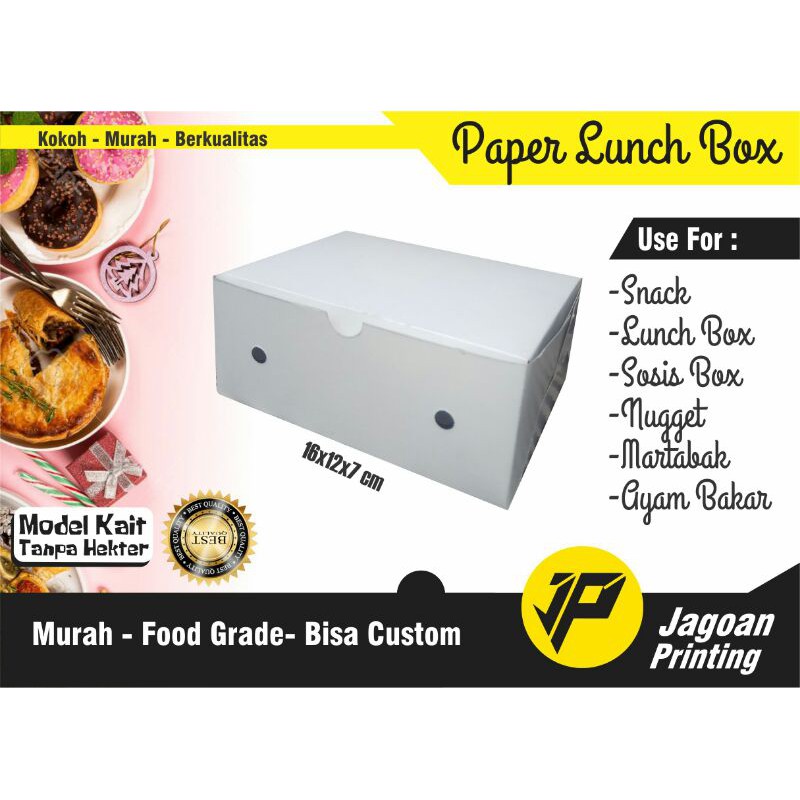 Jual Dus Kemasan/Paper Lunch Box/Dus Makanan/Dus Nasi/Kardus Makanan ...