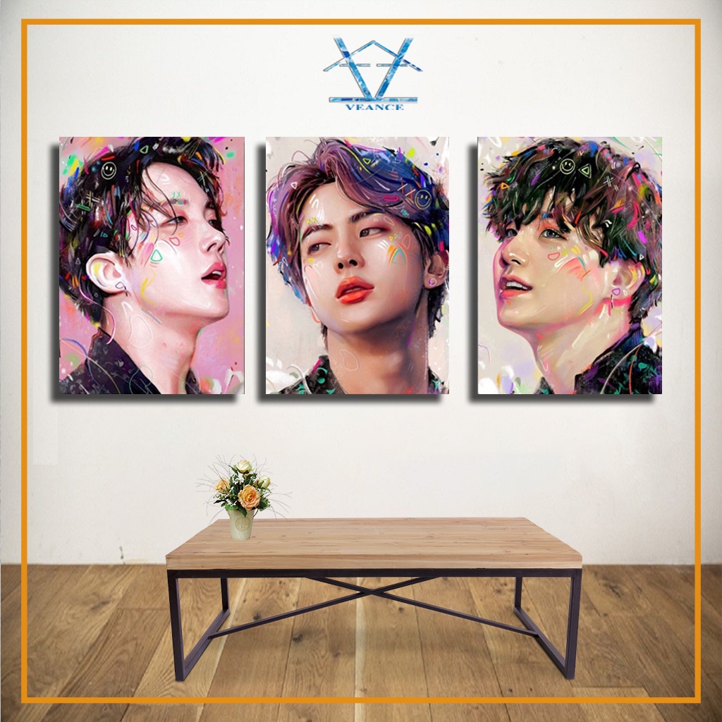 Jual Poster Kayu BTS AESTHETIC JIN RM SUGA JUNGKOOK J-HOPE JIMIN V I ...