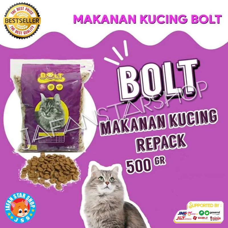 Jual Bolt Makanan Kucing Rasa Tuna dan Rasa Salmon (500 gr) | Shopee ...