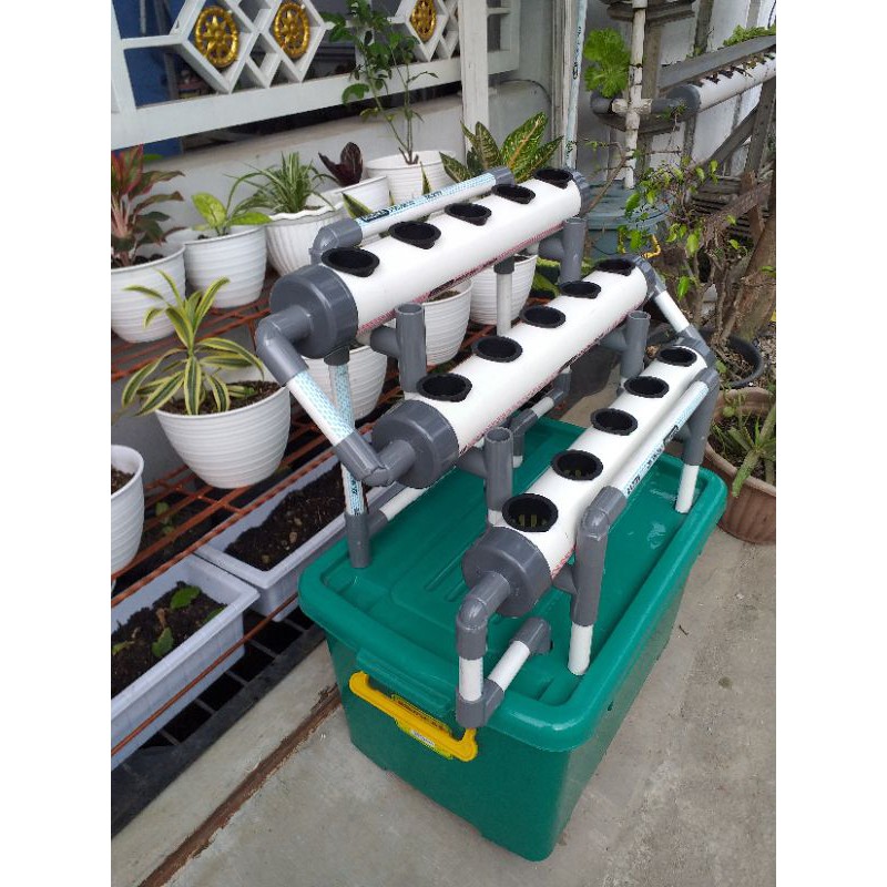 Jual Mini Kit Hidroponik Pipa 2,5 inch 15 Lubang Full Set | Shopee ...