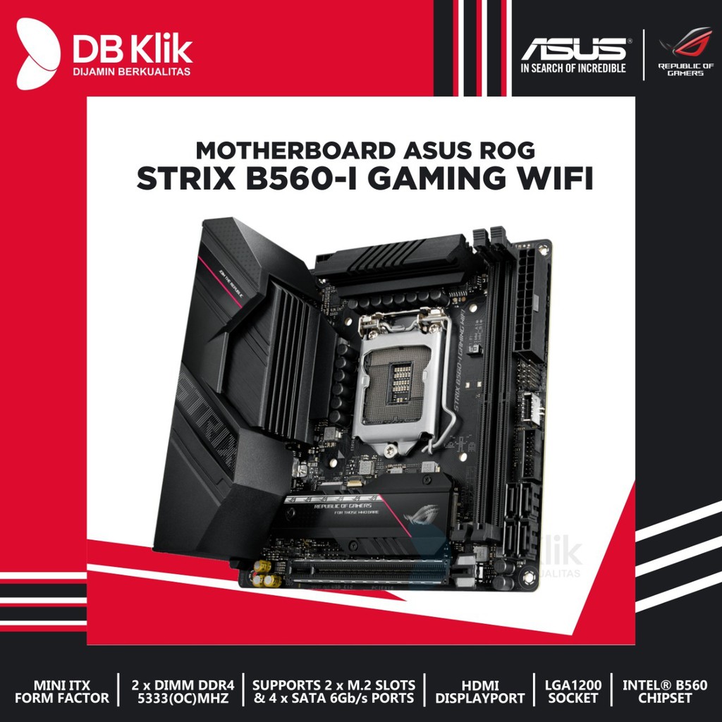 Jual Motherboard ASUS ROG STRIX B560-I Gaming Wifi Mini ITX | LGA1200 ...