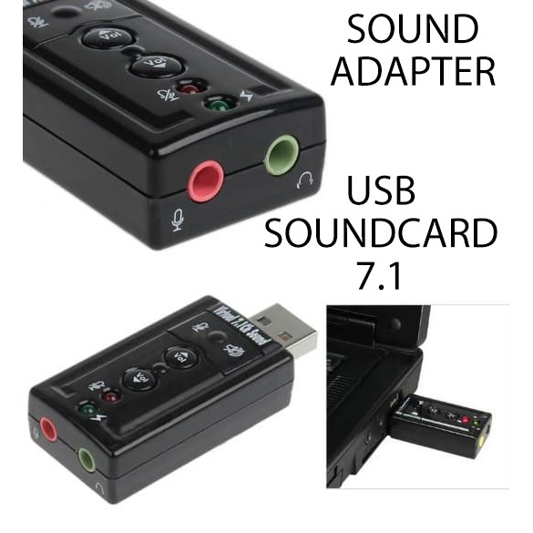 Jual USB SOUNDCARD 7.1 CHANNEL - EXTERNAL SPEAKER - SOUND ADAPTER Indonesia|Shopee Indonesia