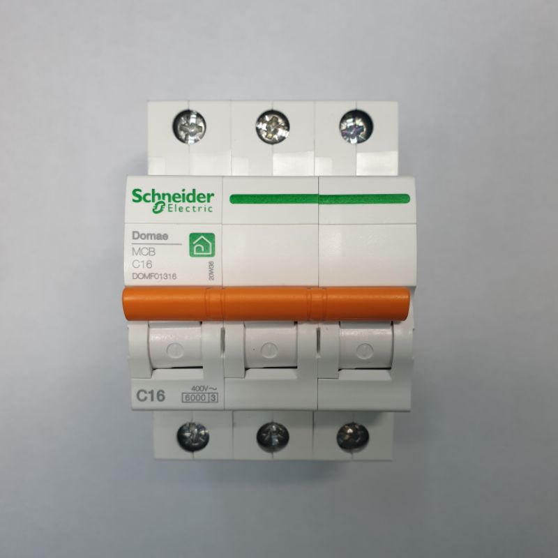Jual MCB Schneider 16 Ampere 3 Phase 6kA DOMF01316 | Shopee Indonesia