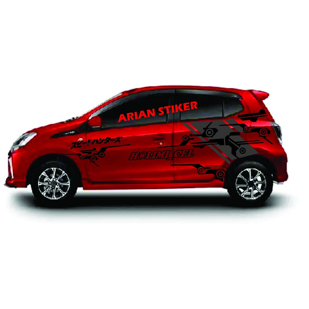 Jual Stiker Cutting Mobil Agya Stiker Bodi Samping Toyota Agya Stiker ...