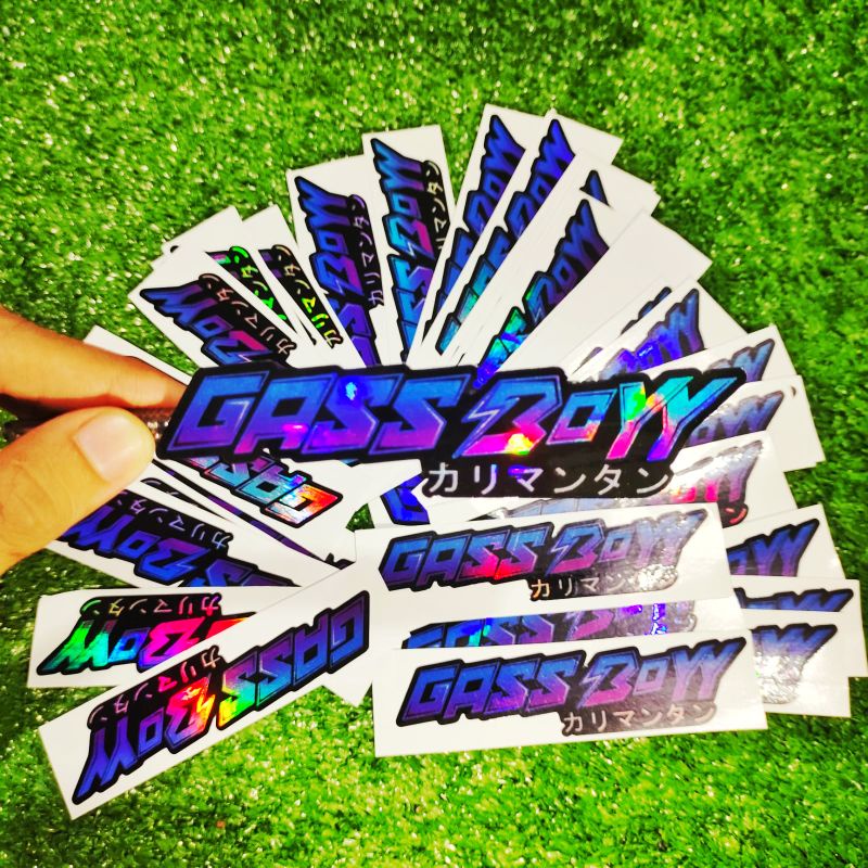 Jual stiker kata2 sticker hologram Gas boy | Shopee Indonesia