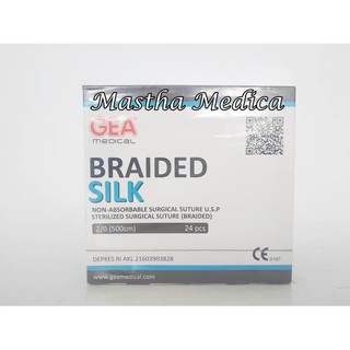 Jual Benang Jahit Operasi Bedah Sutera Braided Silk Gea 2/0 500cm Box ...