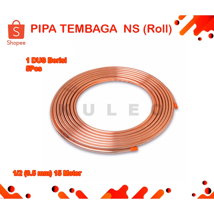 Jual Pipa Tembaga NS 1/2 roll 15meter - Cooper Tube ns uk 1/2 | Shopee ...
