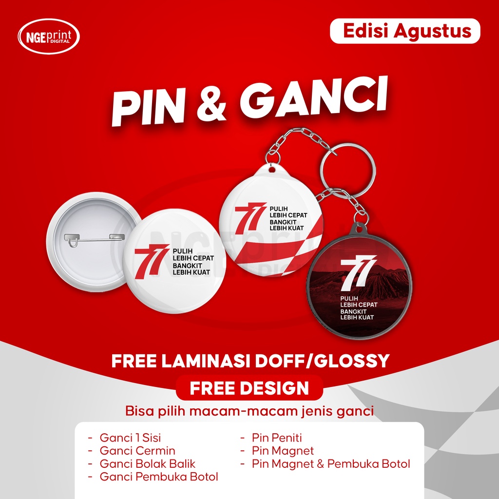 Jual PIN CUSTOM / GANCI PIN GANTUNGAN KUNCI CUSTOM / GANCI CERMIN ...