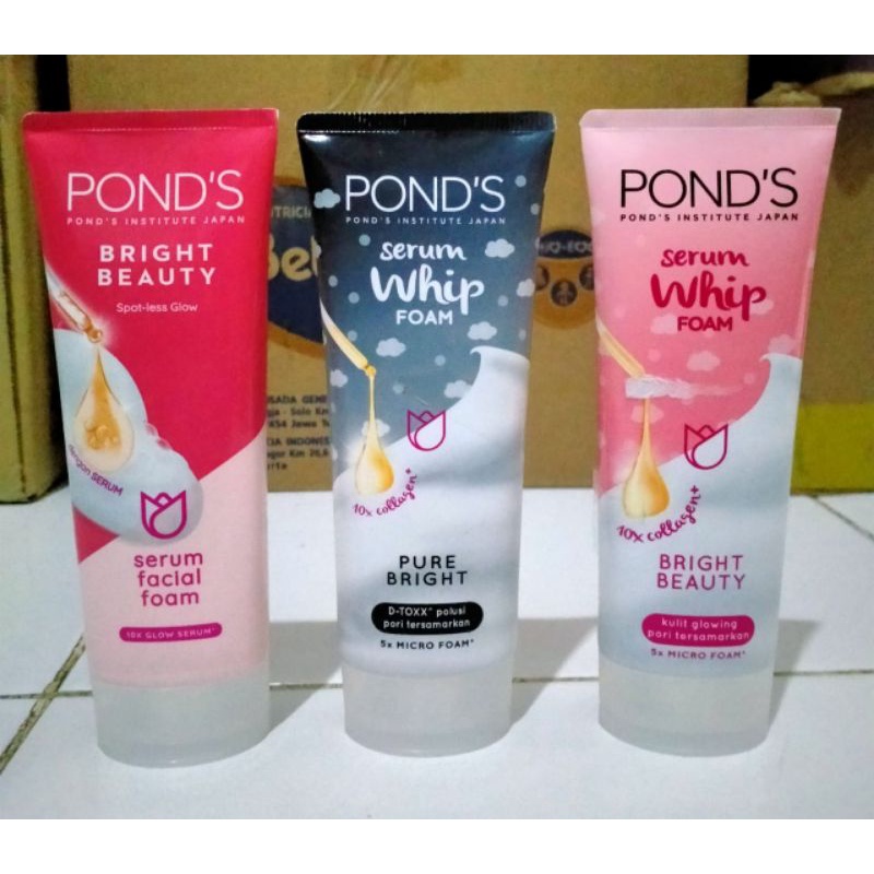 Jual PONDS Facial Foam Serum Whip Foam 100gr / PONDS Pencuci Muka 100ml ...