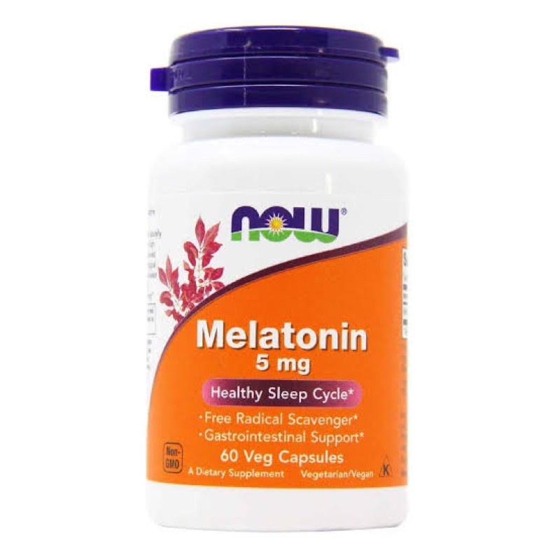 Jual NOW Foods Melatonin 5 mg 3 mg 3mg - 60 Veg capsules obat tidur susah tidur suplement tidur ...